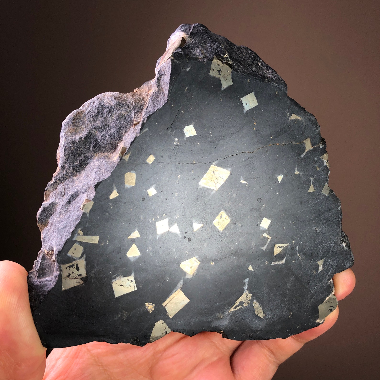 Pyrite on shale pyrite crystal with shale matrix gold | Etsy