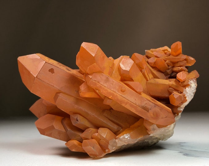 Red Quartz Cluster | Natural Ferruginous Quartz Crystal | Red Hematoid ...