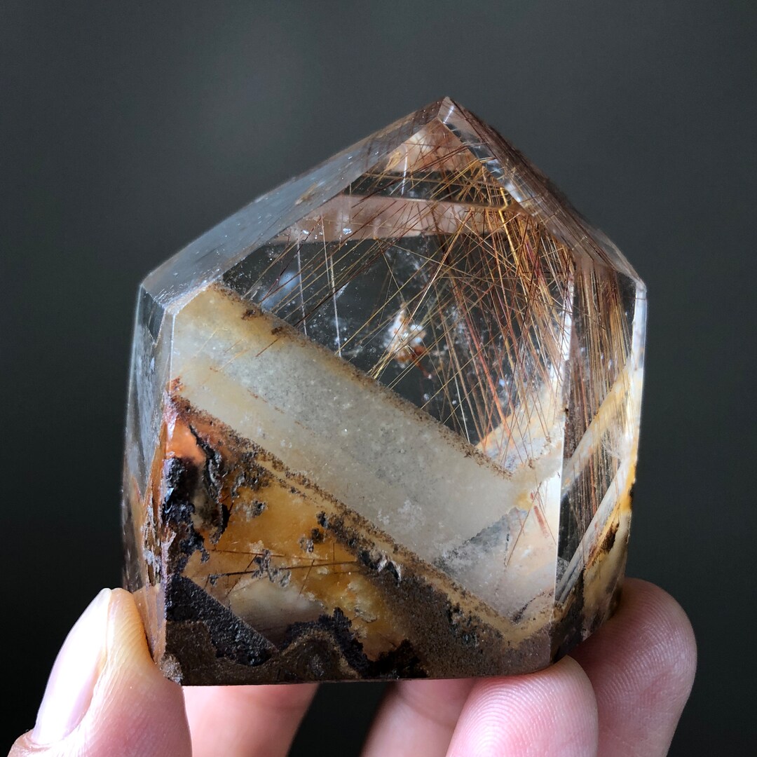 Quartz Tower With Gold Rutile and Phantom Inclusions - Etsy
