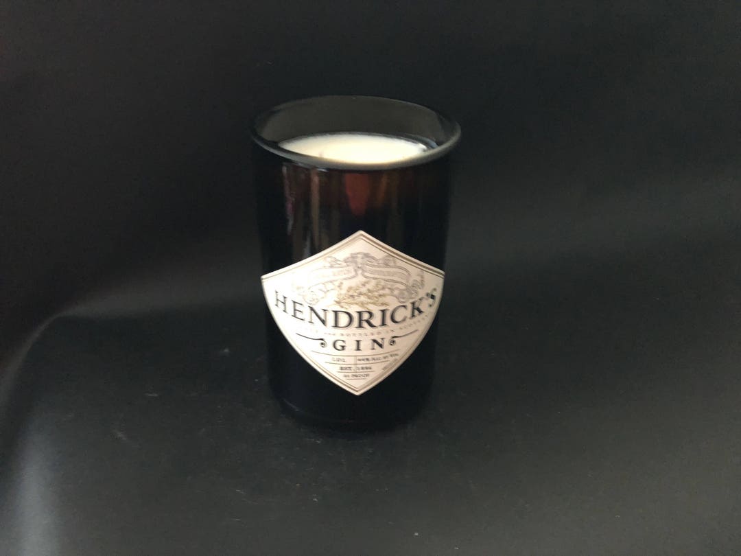 Large 26oz Hendrick's Gin Candle/1 Liter Hendricks Gin BOTTLE Soy ...