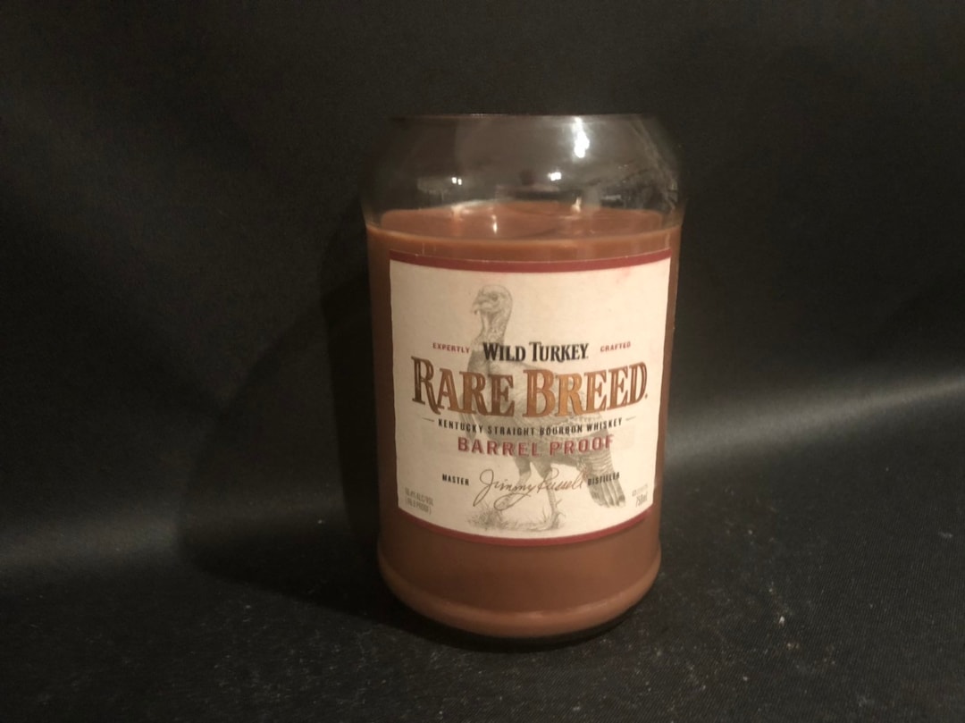 Wild Turkey Candle/wild Turkey Rare Breed Bourbon WHISKEY BOTTLE Soy ...