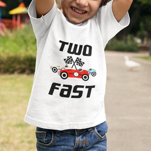Two Fast Birthday Shirt, Race Car Birthday Boy Shirt, Race Car Party ...