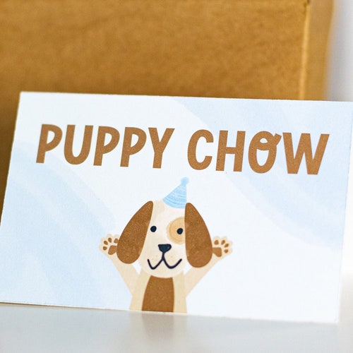 Dog Pawty Food Tent Labels/ Puppy Paw Party Printable Signs/ - Etsy