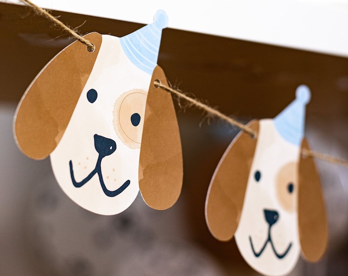 Corgi Garland, Dog Pawty Banner, Dog Birthday Party, Puppy Birthday ...