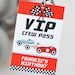 Personalized Vintage Race Car VIP Pass Race Car Birthday | Etsy