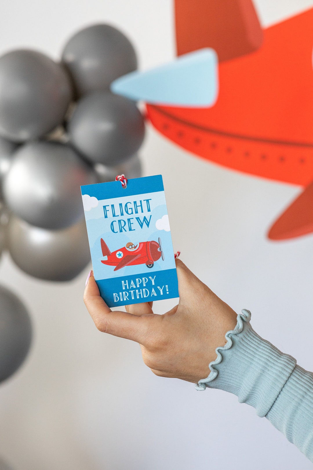 Personalized Vintage Flight Crew VIP Pass, Airplane Birthday Party ...