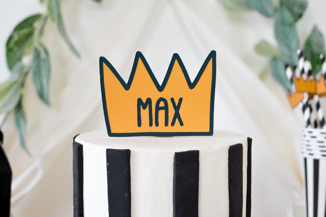 Personalized Wild Things Cake Topper Crown Cake Topper Where | Etsy