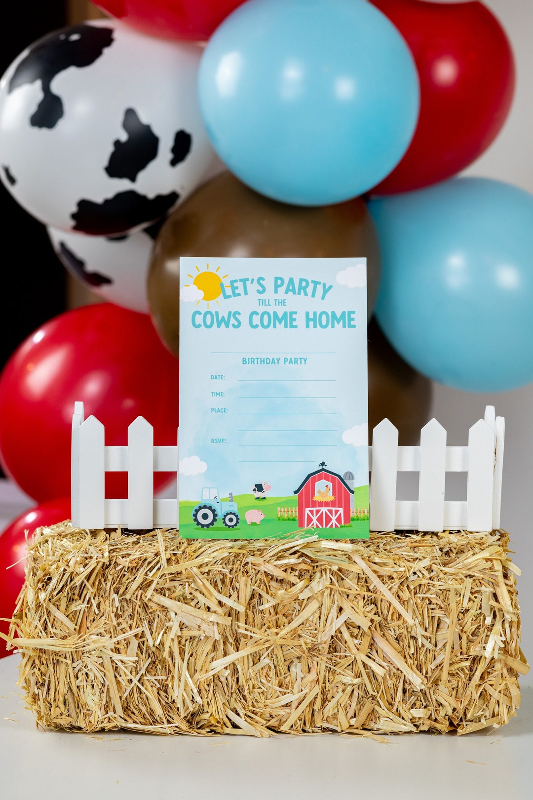 Printable Farm Party Invitations, Instant Download PDF Farm Invitations ...