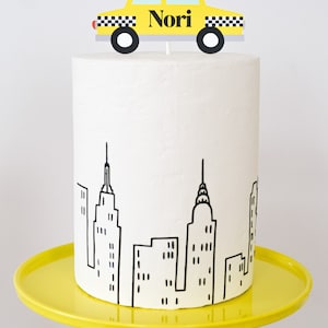 New York Taxi Cake Topper, New York City Birthday Party, NYC Themed ...