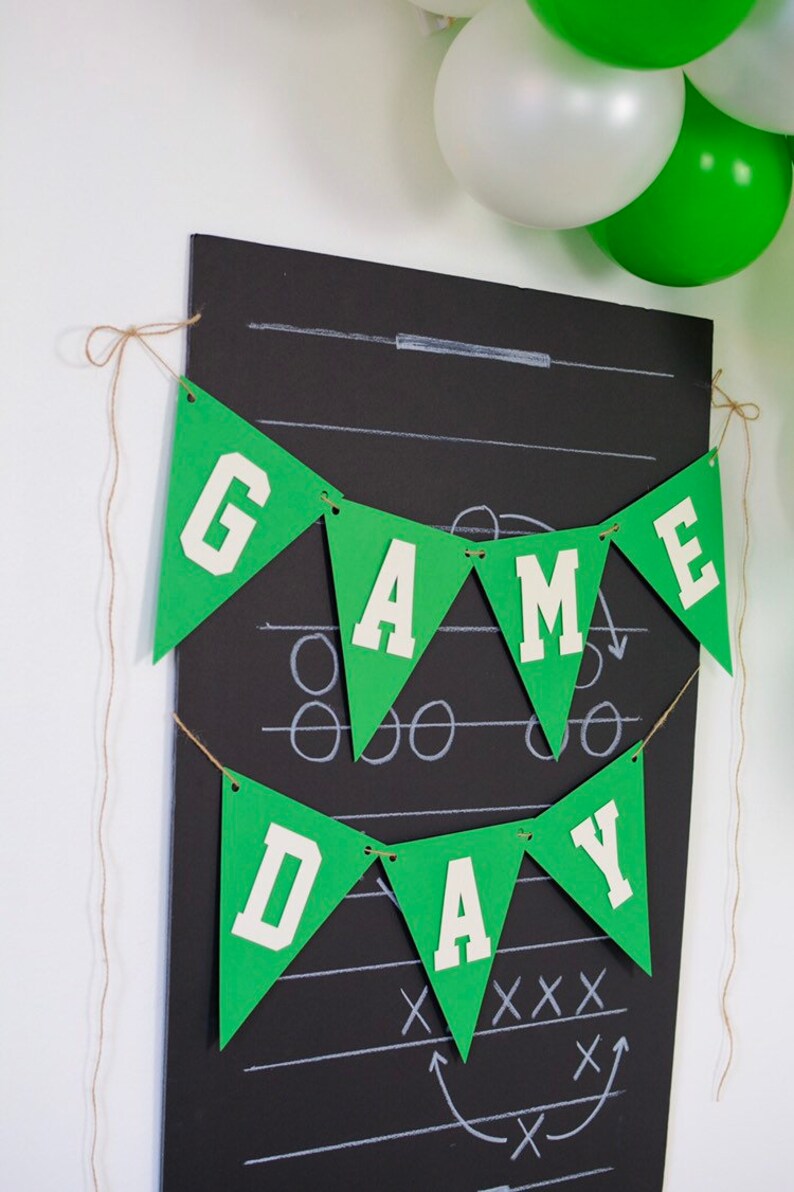 Game Day Banner, Football Party Decorations, Superbowl Party, Football ...