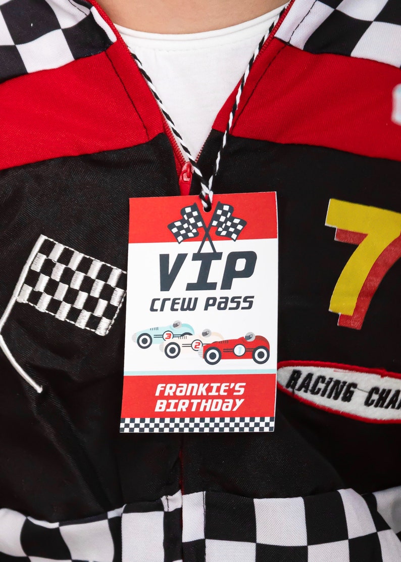 Personalized Race Car VIP Passes for Kids | Custom VIP Passes for Race ...