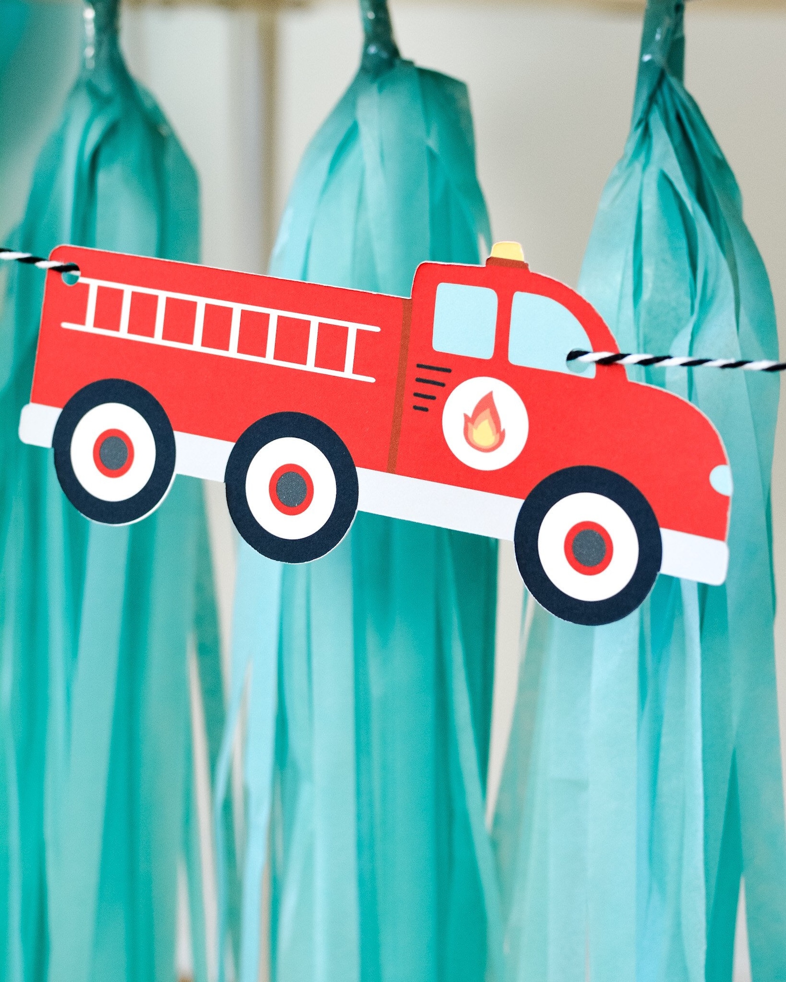 Vintage Firetruck Banner Firetruck Garland Firetruck - Etsy