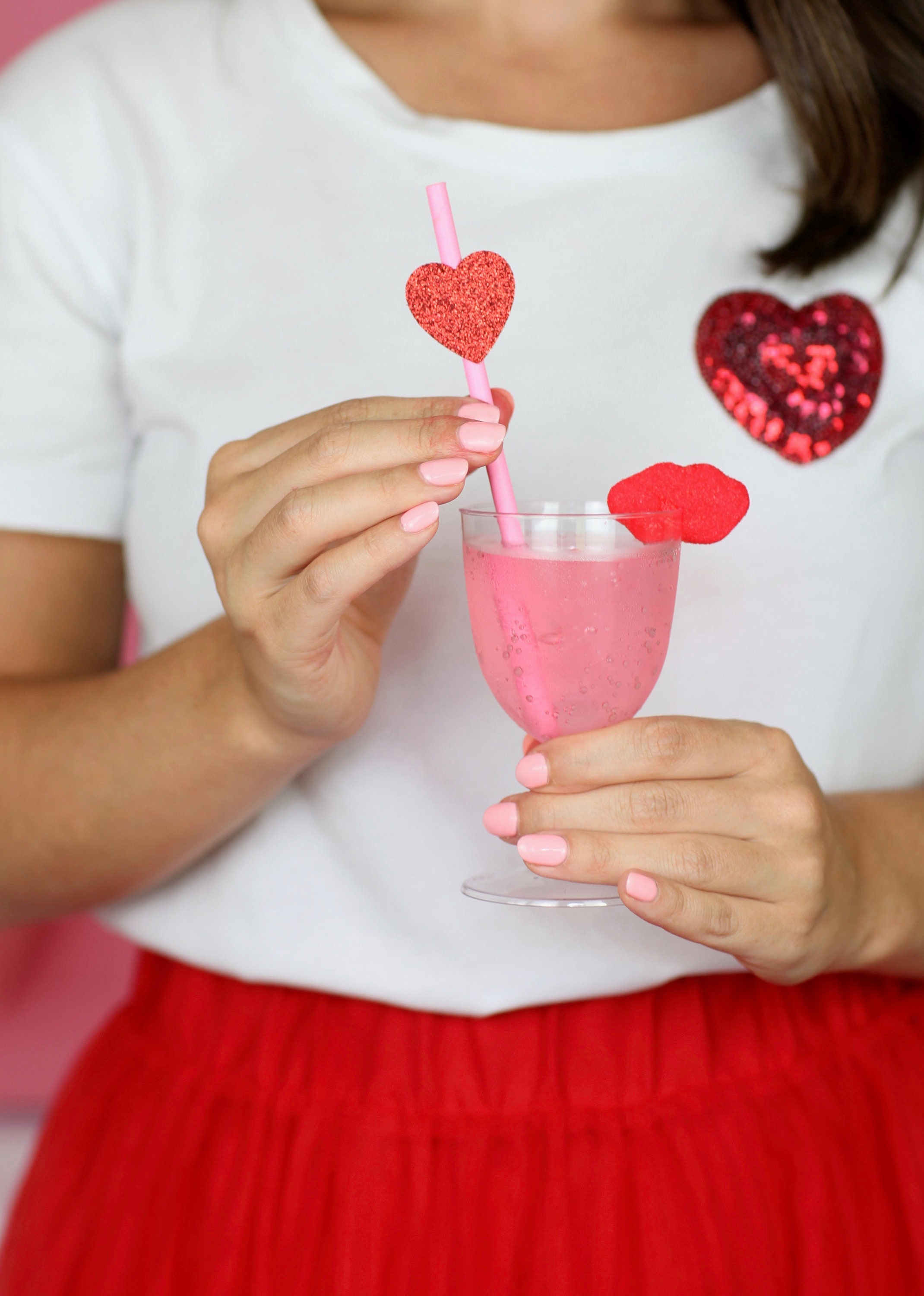 Valentine's Straws, Valentines Day, Heart Straws, Glitter Straws, Pink ...
