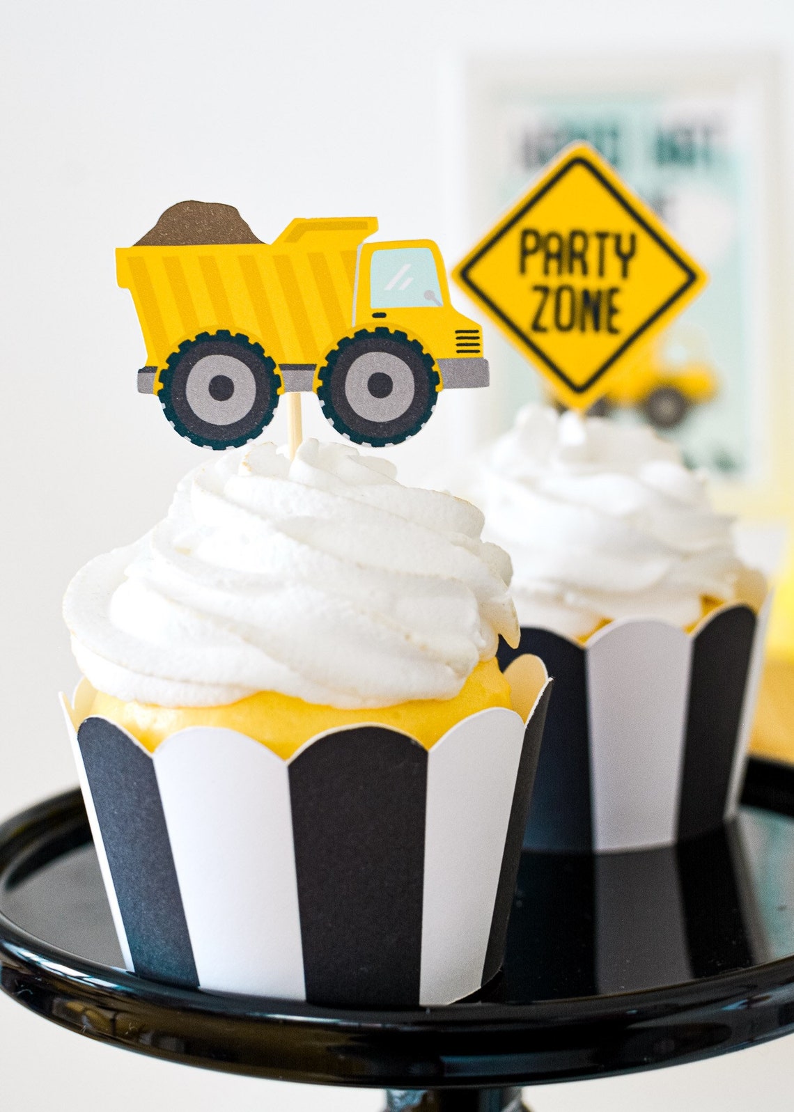 Construction Cupcake Toppers Construction Cupcakes - Etsy