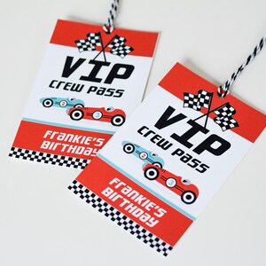 Personalized Vintage Race Car VIP Pass Race Car Birthday | Etsy