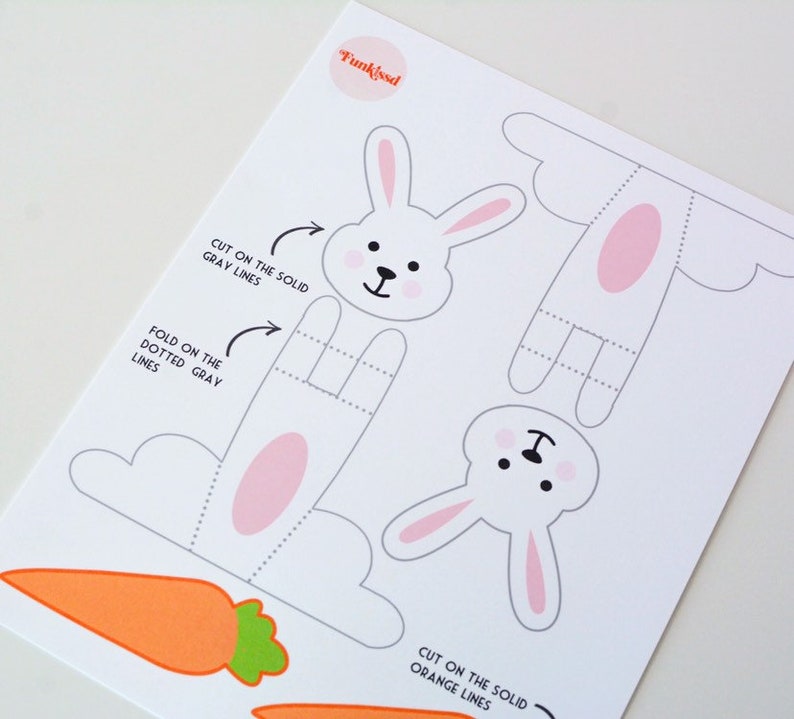 Printable Easter Bunny Activity Template Easter Instant - Etsy
