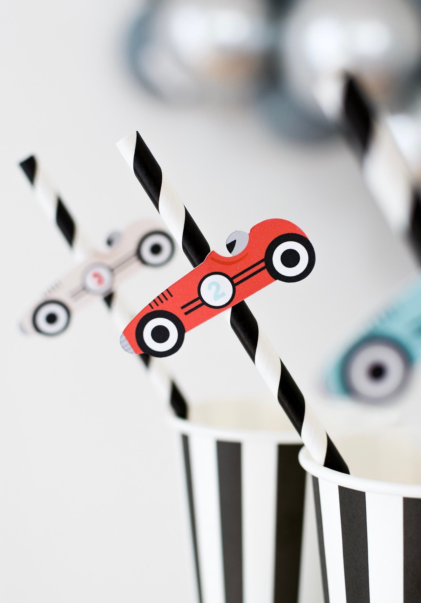Vintage Race Car Paper Straws Race Car straws Race Car | Etsy