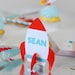 3D Personalized Rocket Ship Place Cards | Custom Name Cards for Kids ...