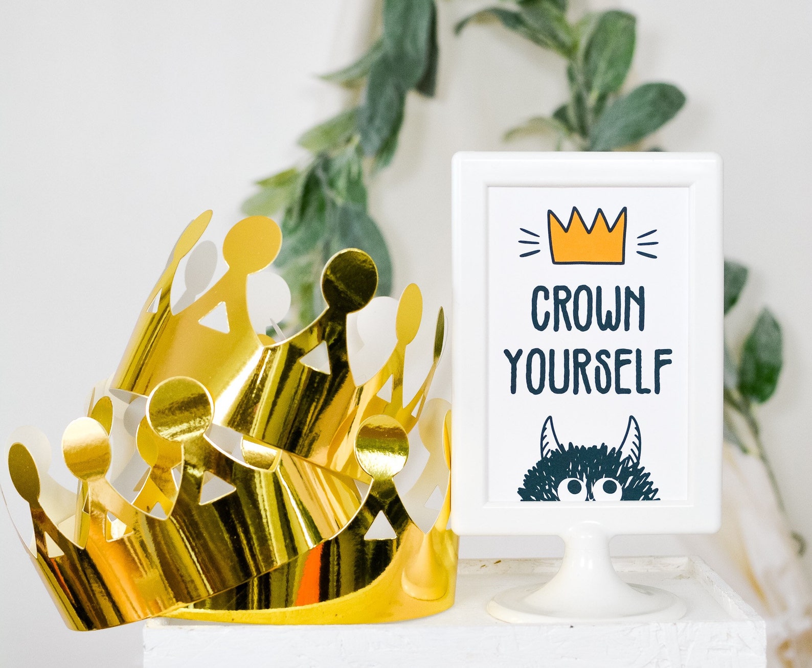 Crown Yourself Wild Things Party Sign Where the Wild Things | Etsy