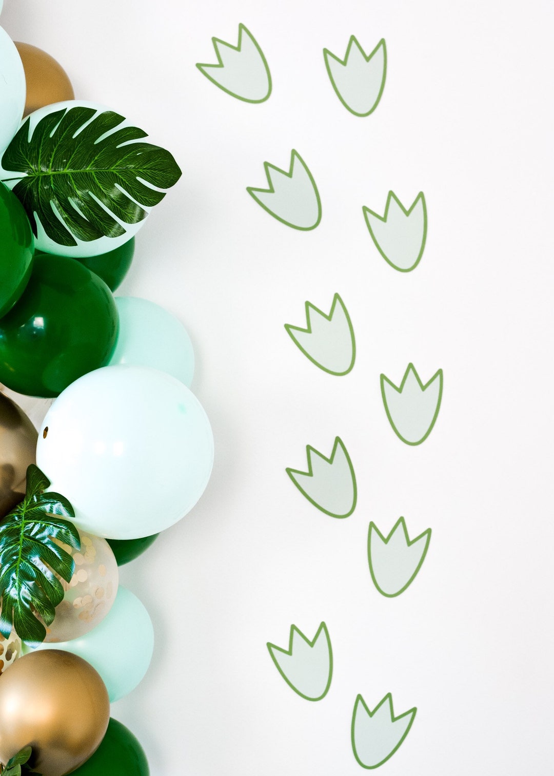 Dinosaur Track Footprint Stickers, Dinosaur Trail, Dinosaur Birthday ...