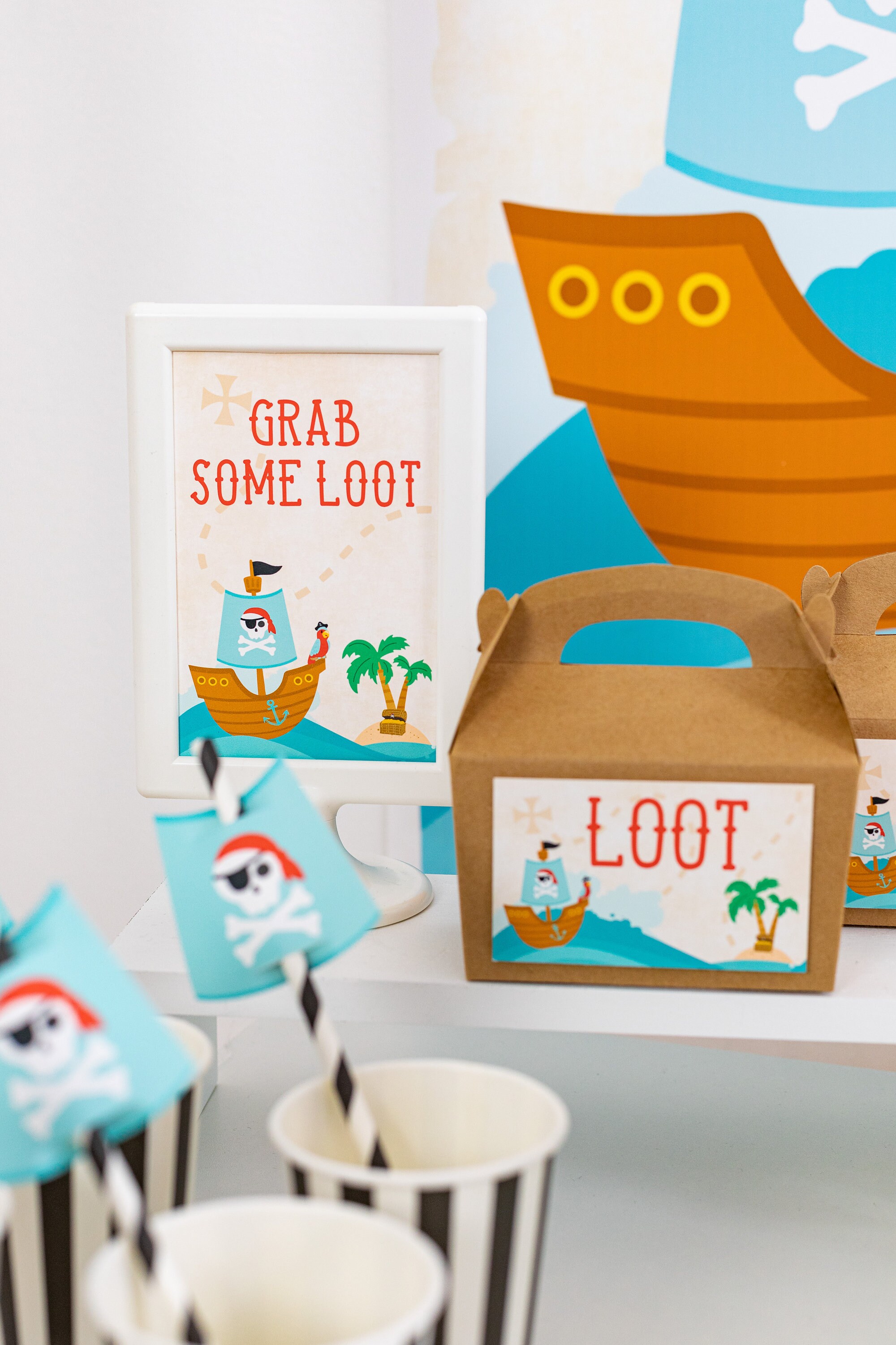 Pirate Loot Sticker Gift Tags Pirate Party Pirate Loot - Etsy