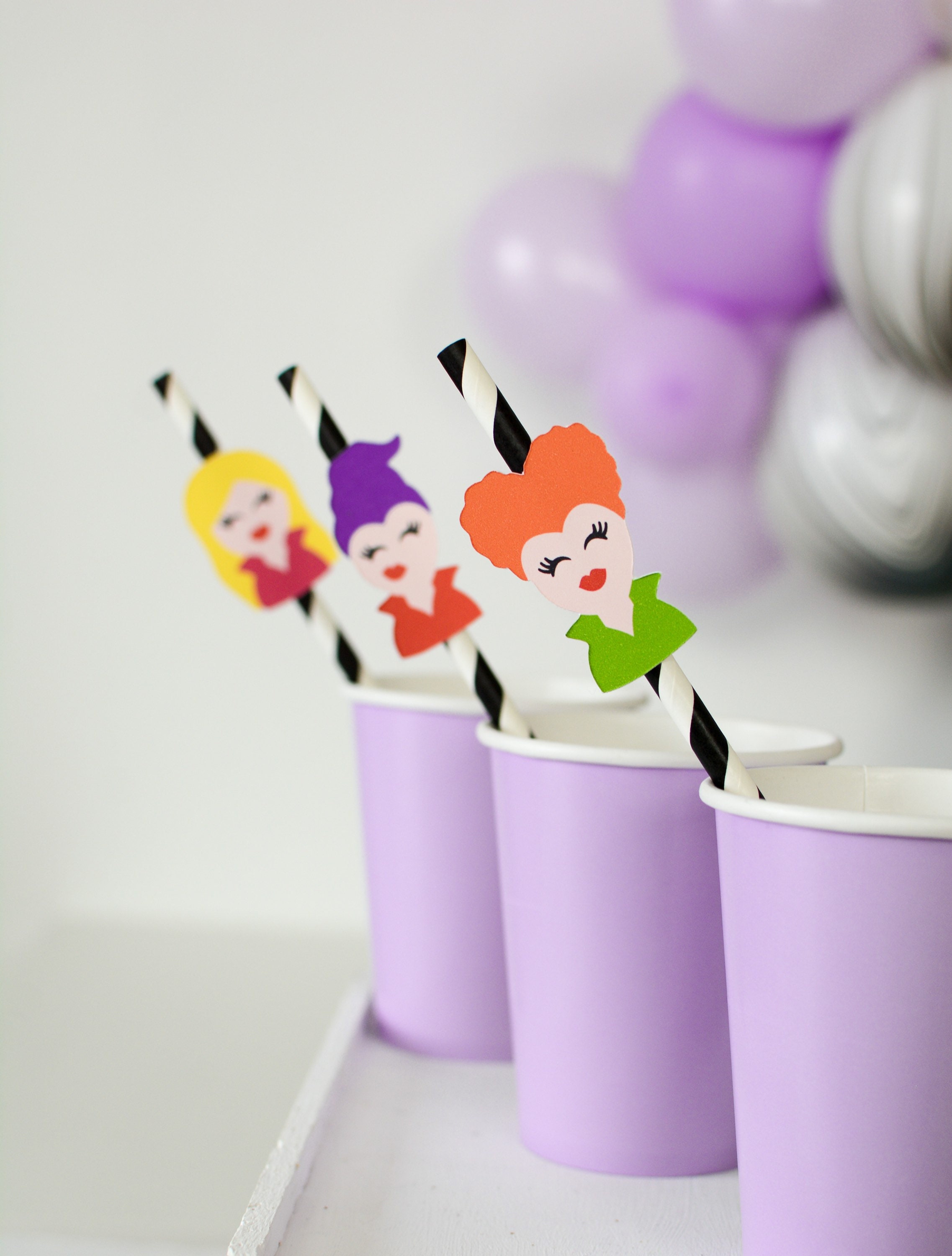 Hocus Pocus Straws, Hocus Pocus Decor, Halloween Paper Straws ...