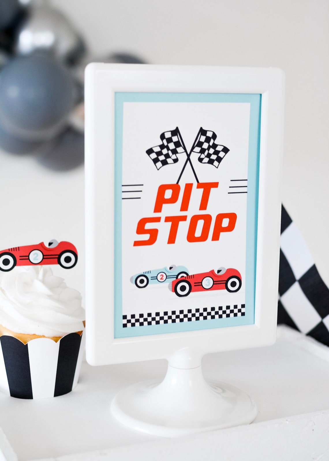 Pit Stop Vintage Race Car Sign Race Car Birthday Party Race | Etsy