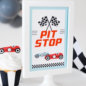 Pit Stop Vintage Race Car Sign Race Car Birthday Party Race | Etsy