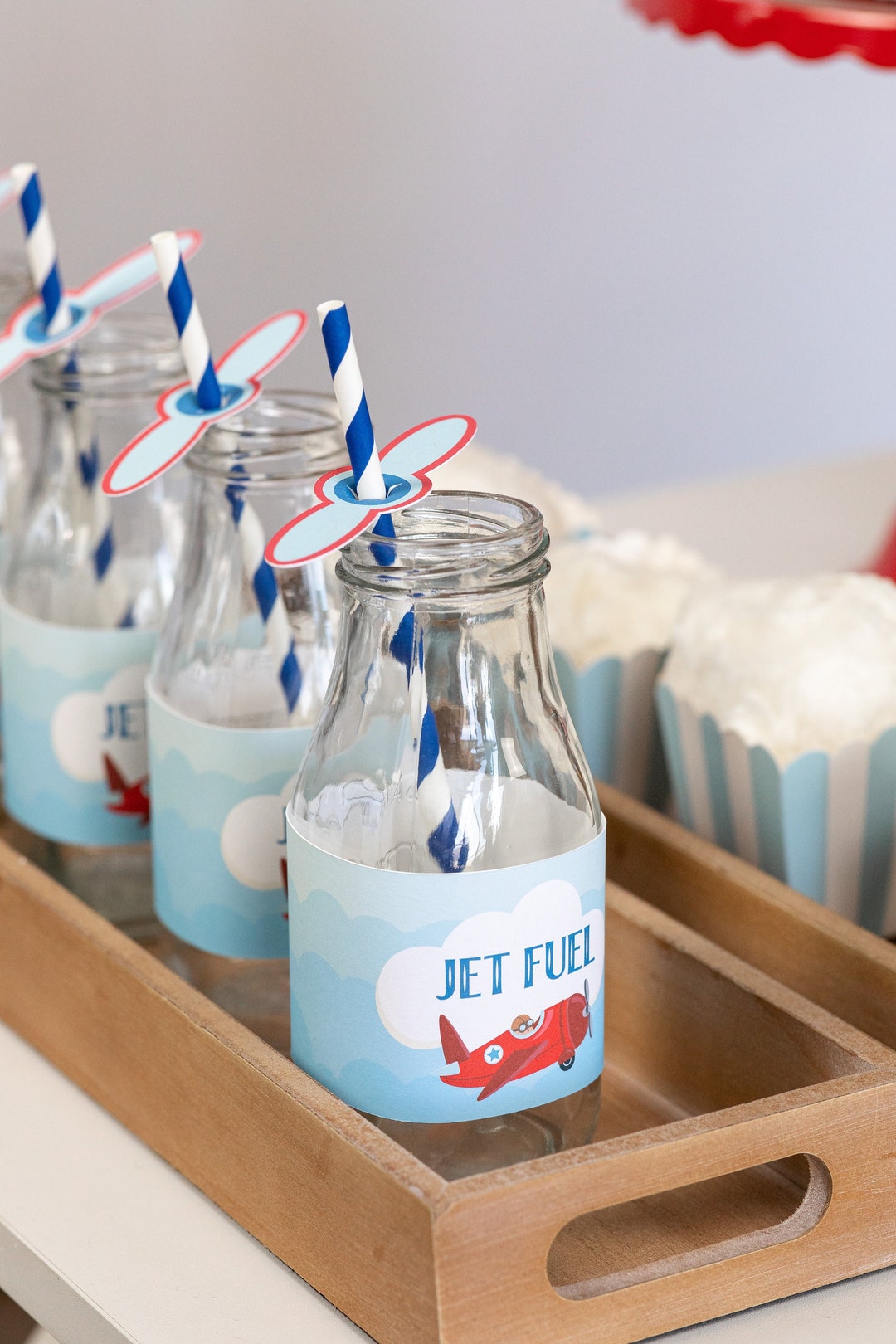 Vintage Airplane Propeller Straws | Time Flies Birthday Party, Airplane ...