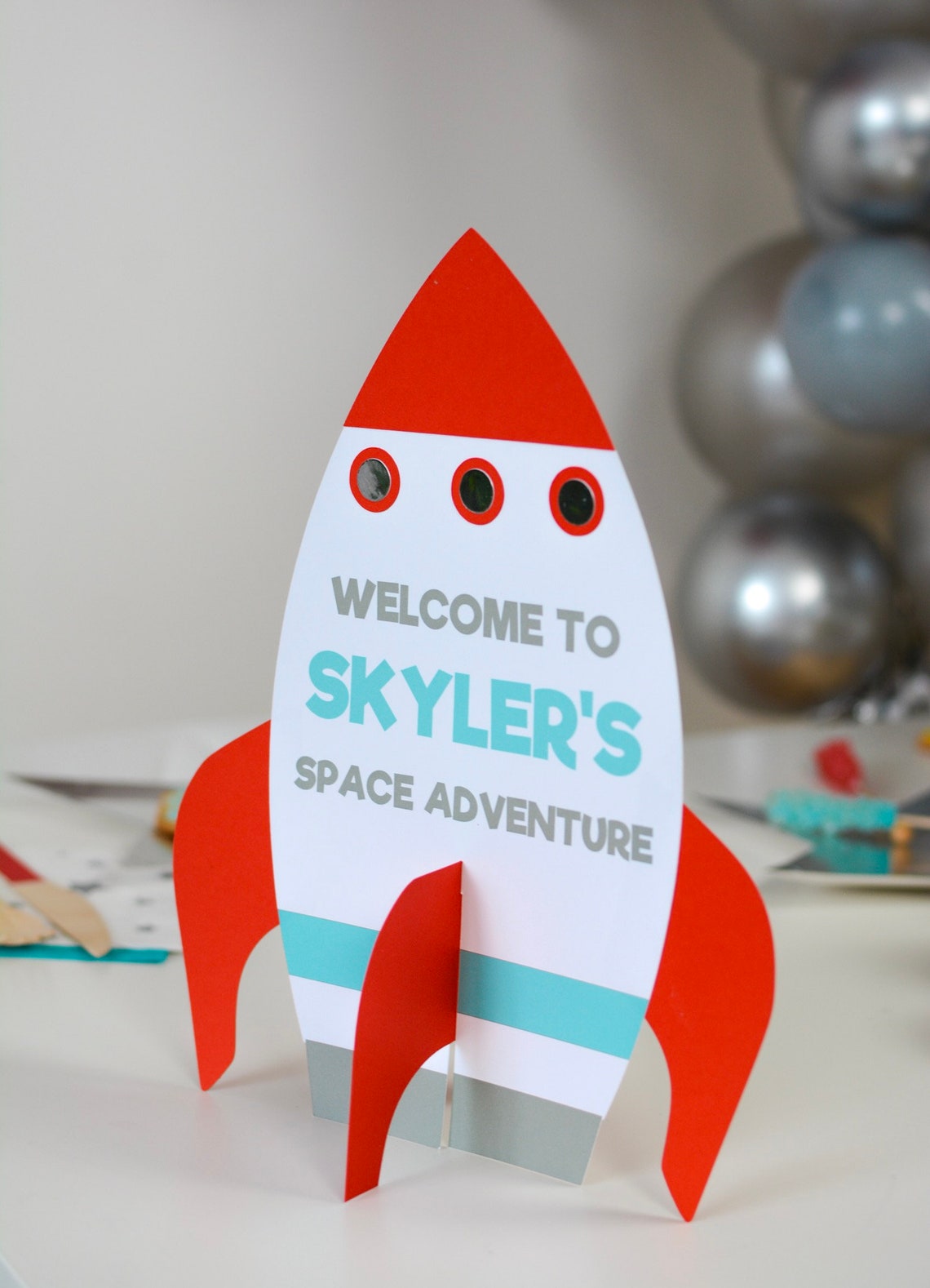 Personalized Space Birthday Party Sign 3D Space Birthday - Etsy