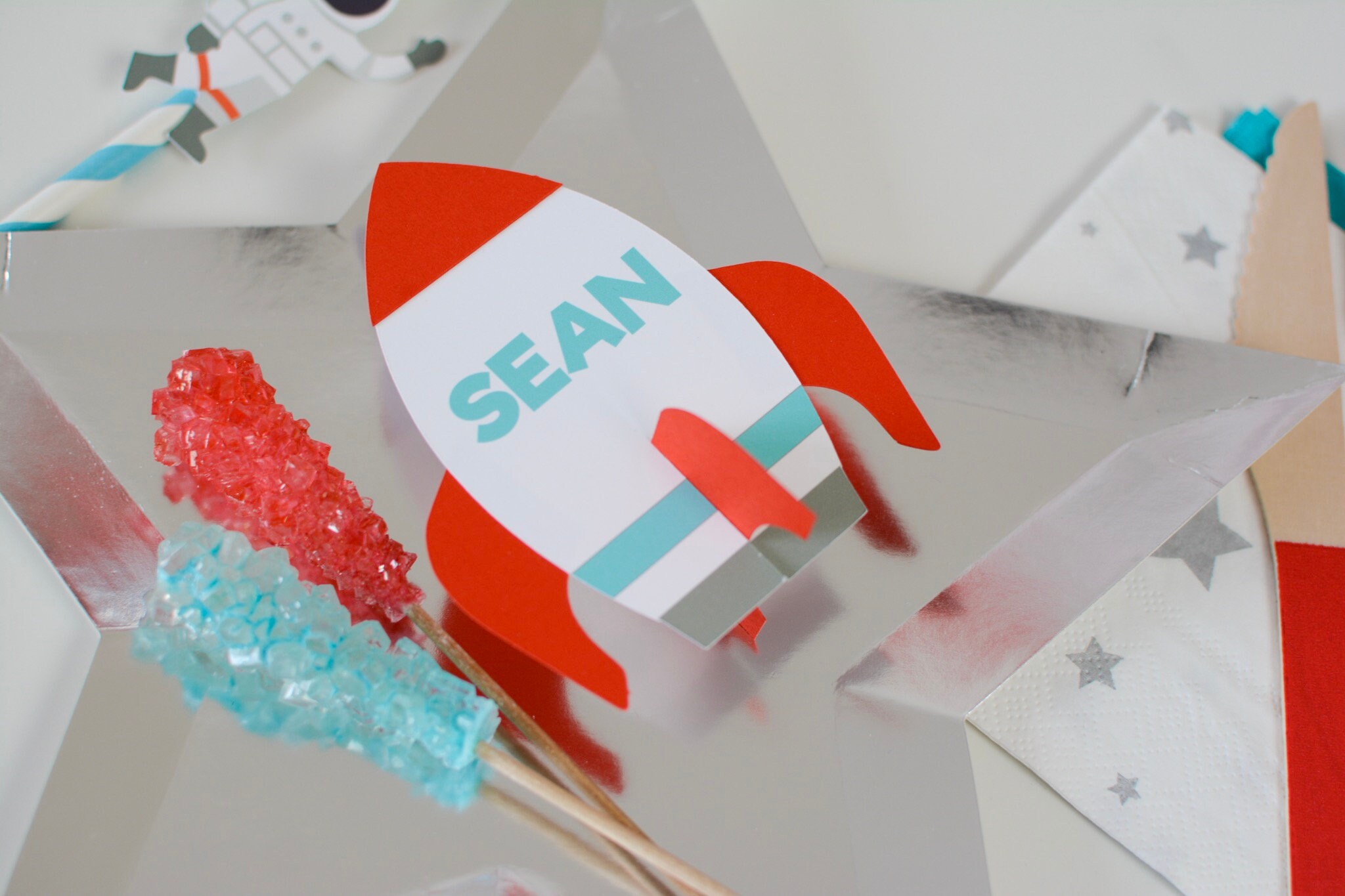 3D Personalized Rocket Ship Place Cards Name Cards Outer - Etsy Canada