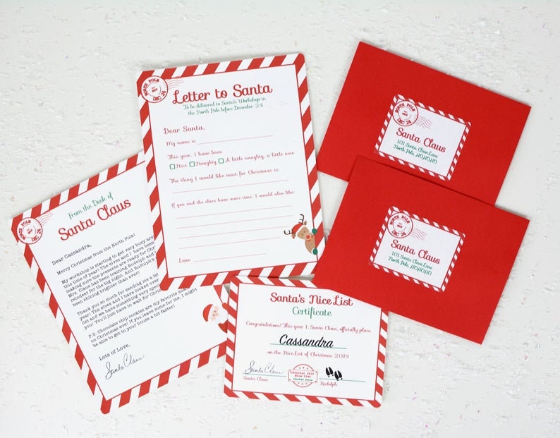 Printable Santa Letter Kit Letter to Santa Santa Letter Svg - Etsy