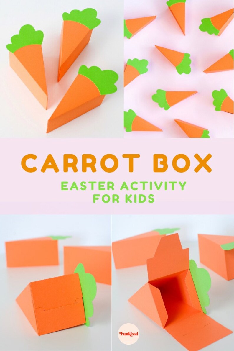 Printable Easter Carrot Box Activity Template Easter Instant - Etsy