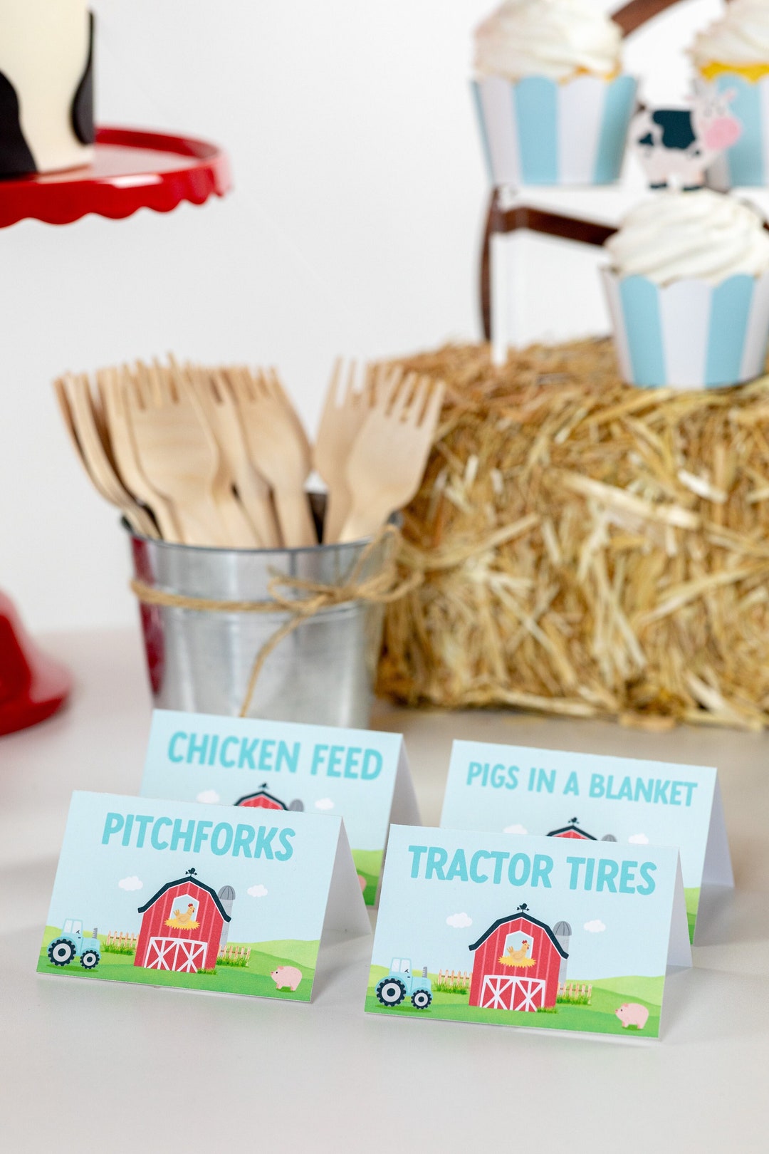 Custom Farm Tent Cards, Farm Food Tent Cards, Farm Party, Farm Party ...