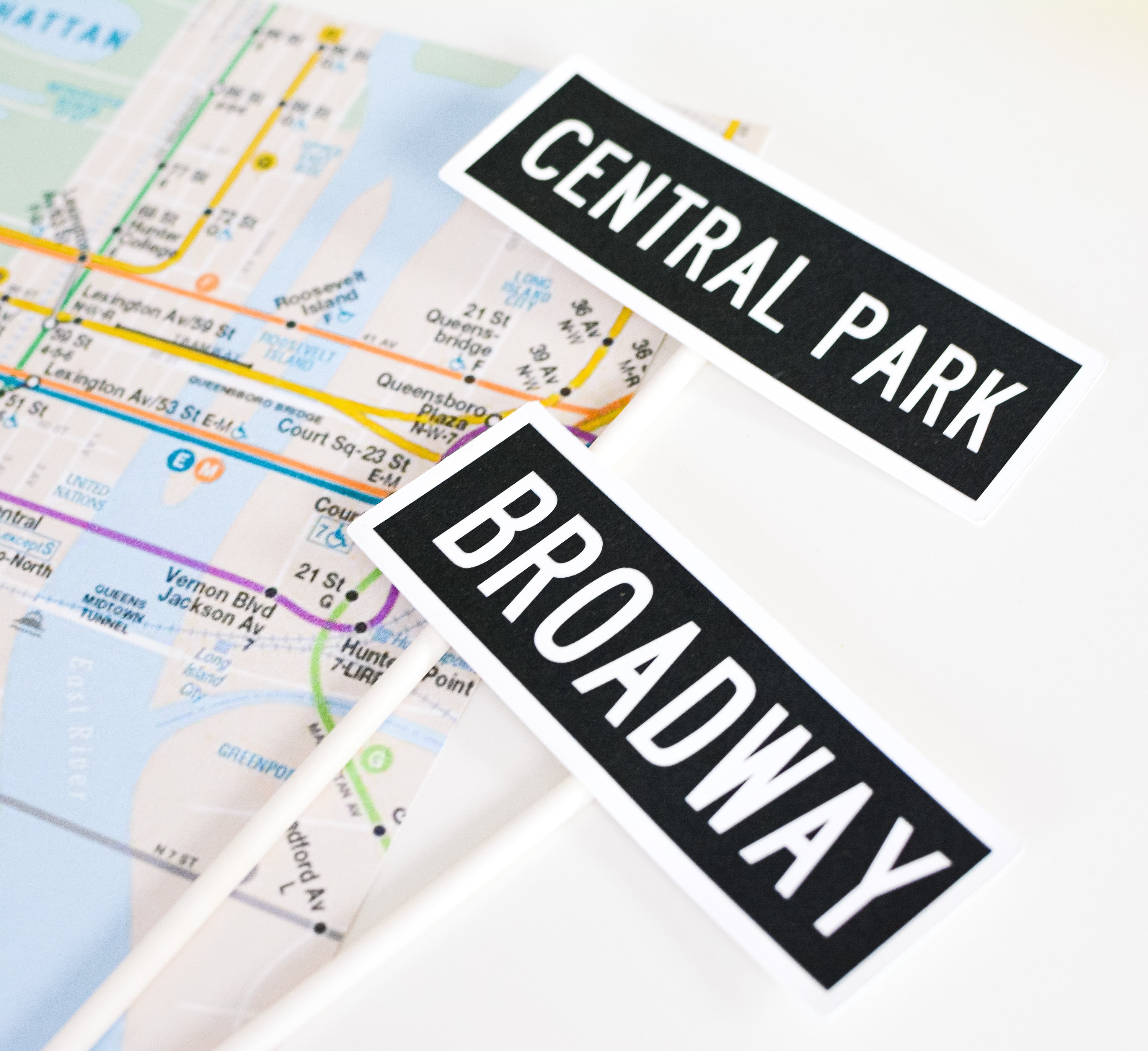 New York Street Sign Centerpieces, New York City Birthday Party, NYC ...