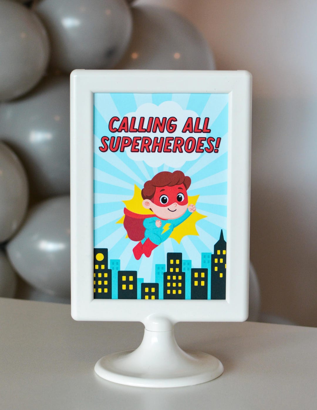 Calling All Superheroes Sign | Superhero Birthday Party Decor | Comic ...
