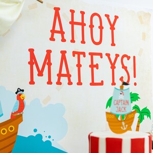 Printable Pirate Wall Art, Pirate Party, Pirate Birthday, Pirate Theme ...