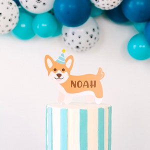 Corgi Cake Topper, Dog Cake Topper, Dog Birthday Party, Puppy Birthday ...