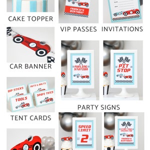 PRINTABLE Vintage Race Car Party Bundle, Race Car Party in a Box, Race ...