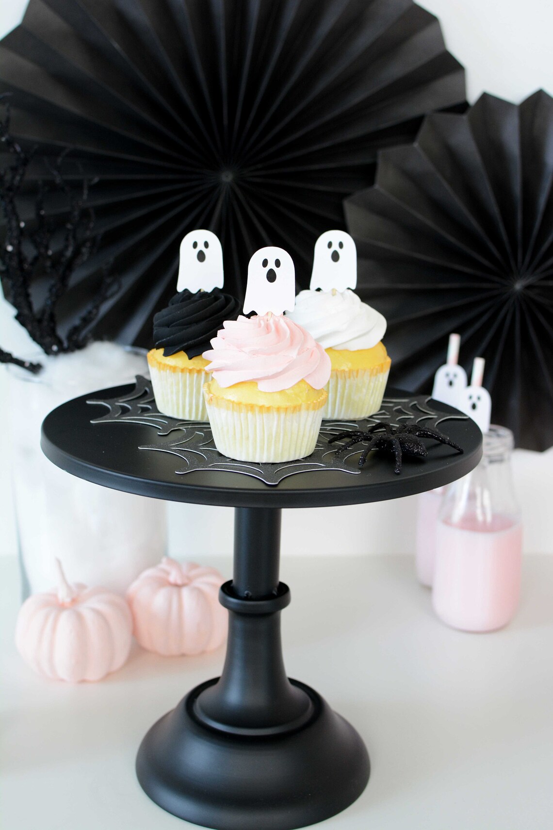 Ghost Cupcake Toppers, Halloween Cupcake Toppers, Cupcake Toppers ...