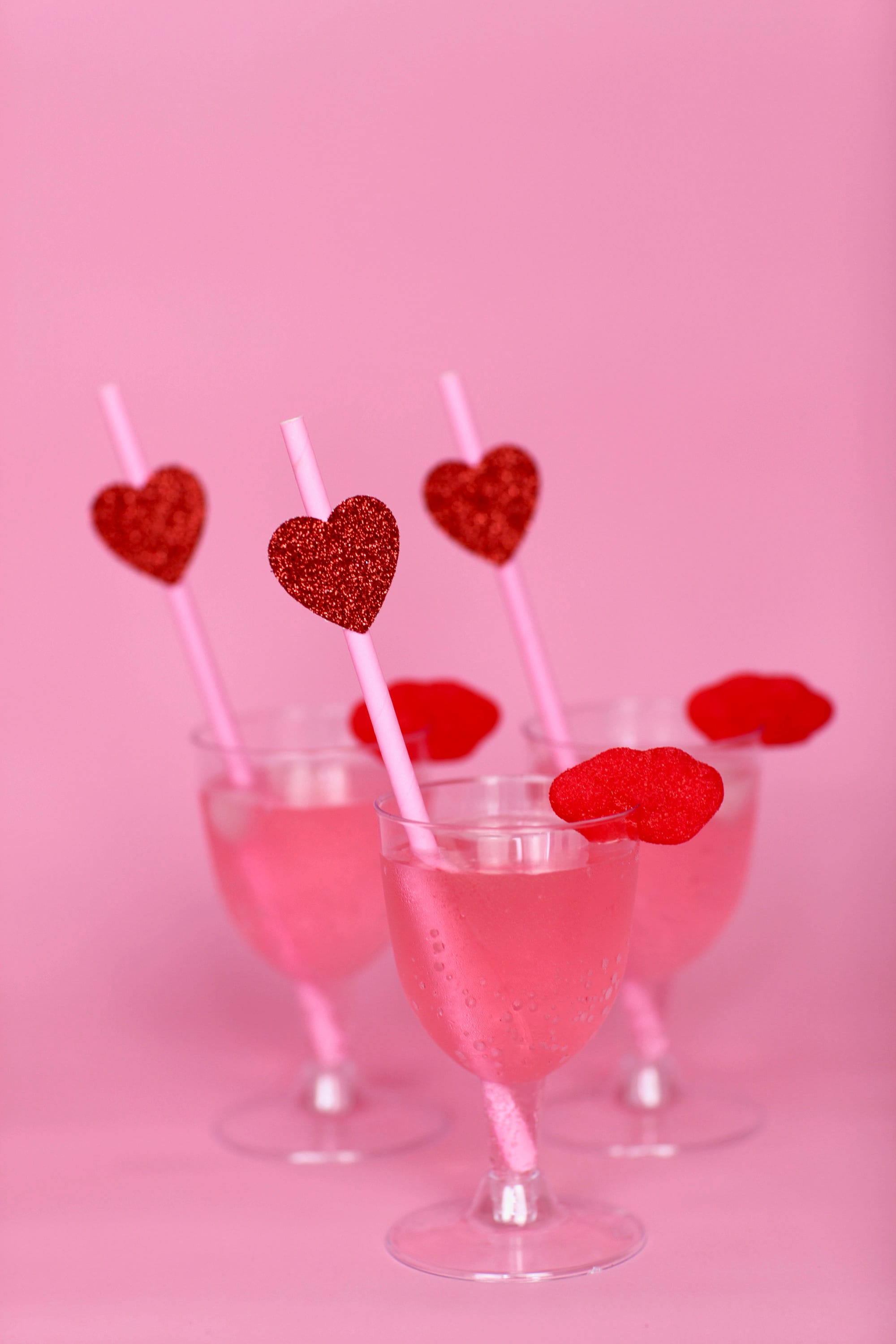 Valentine's Straws, Valentines Day, Heart Straws, Glitter Straws, Pink ...