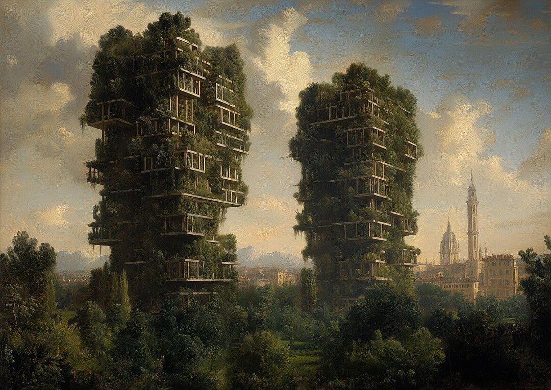 The Bosco Verticale Reimagined - AI01 - Etsy
