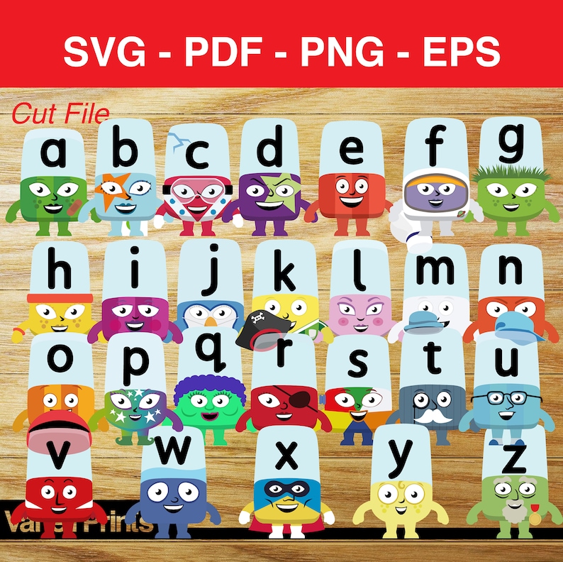 Alphablocks Svg Png Epspdf for Sublimationsticker File - Etsy Hong Kong