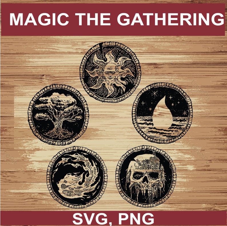 Magic the Gathering Mana Symbols, PNG , SVG - Etsy