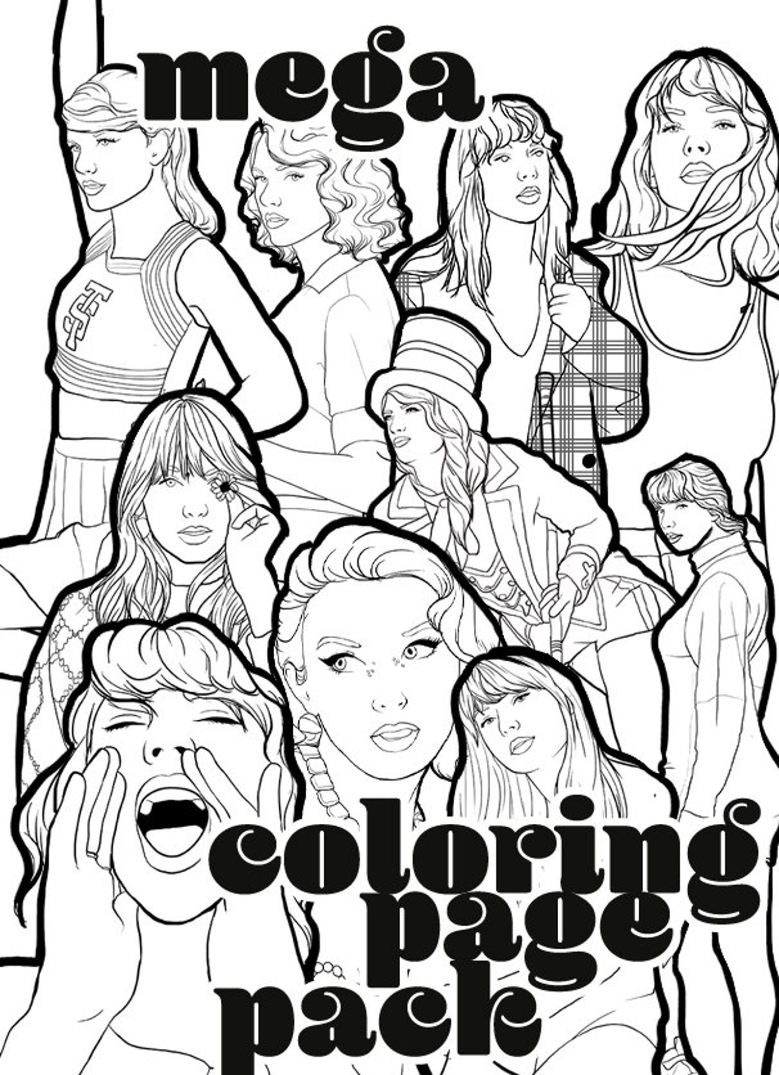 Mega Swiftie Coloring Page Pack - Etsy