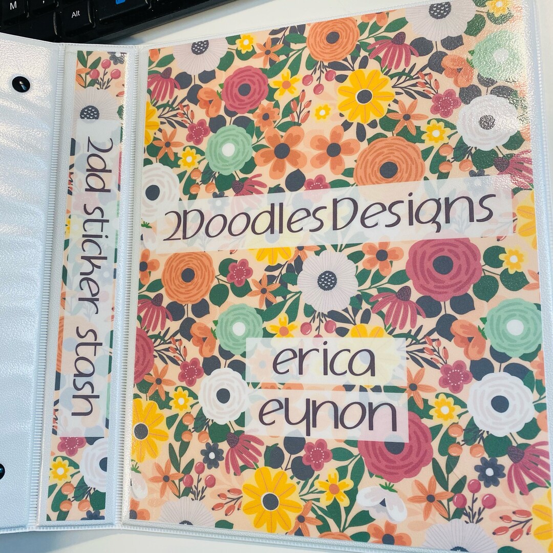 Planner Sticker Binder Cover Personalized Binder Cover Watercolor ...