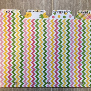 Planner Sticker Binder Dividers Personalized Binder Dividers Watercolor ...