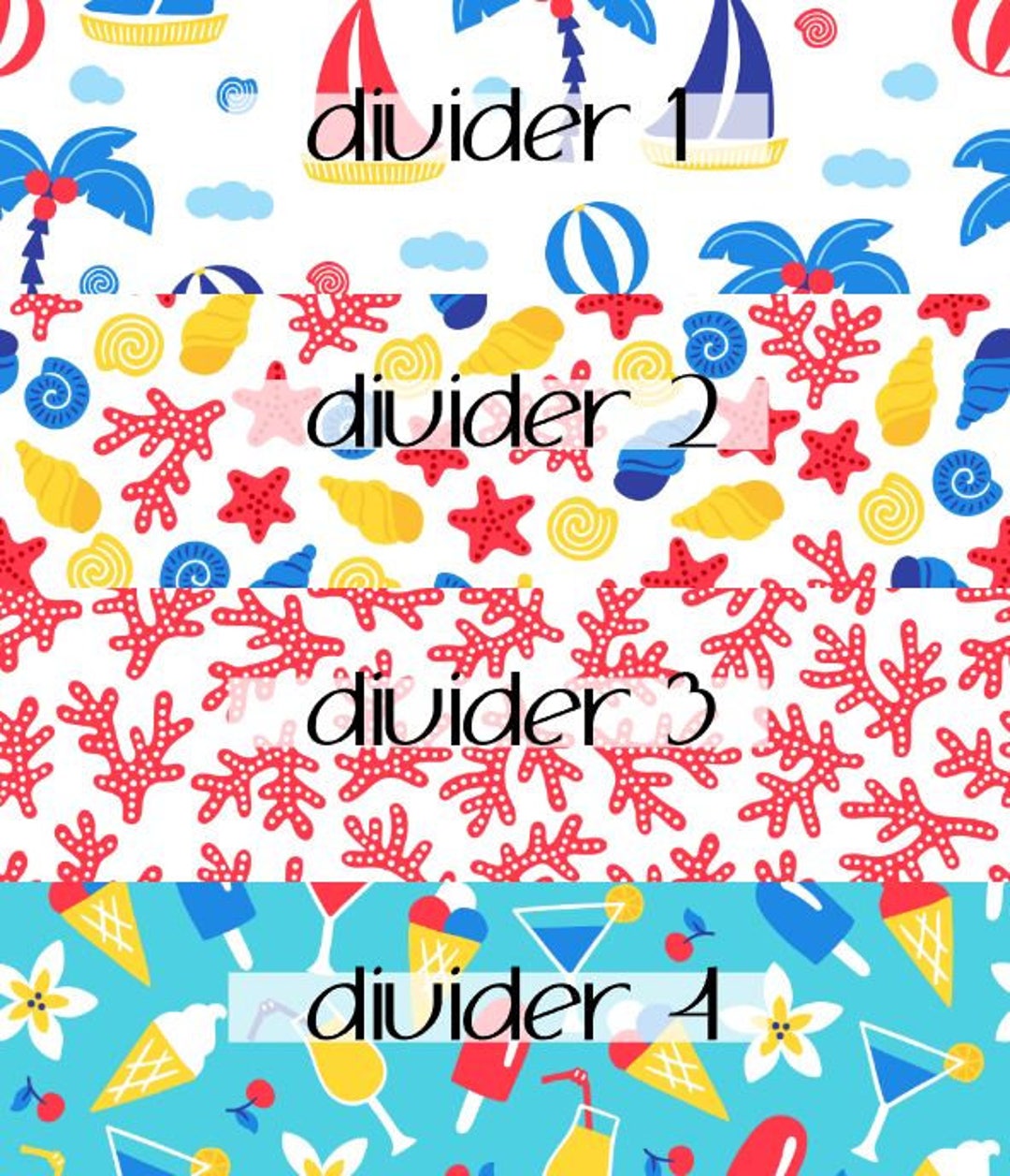 Planner Sticker Binder Dividers Personalized Binder Dividers - Etsy