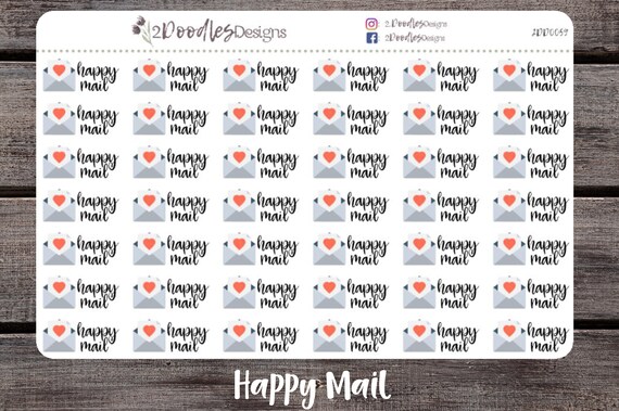 Happy Mail Stickers Shopping Sticker Hobby Sticker Erin | Etsy