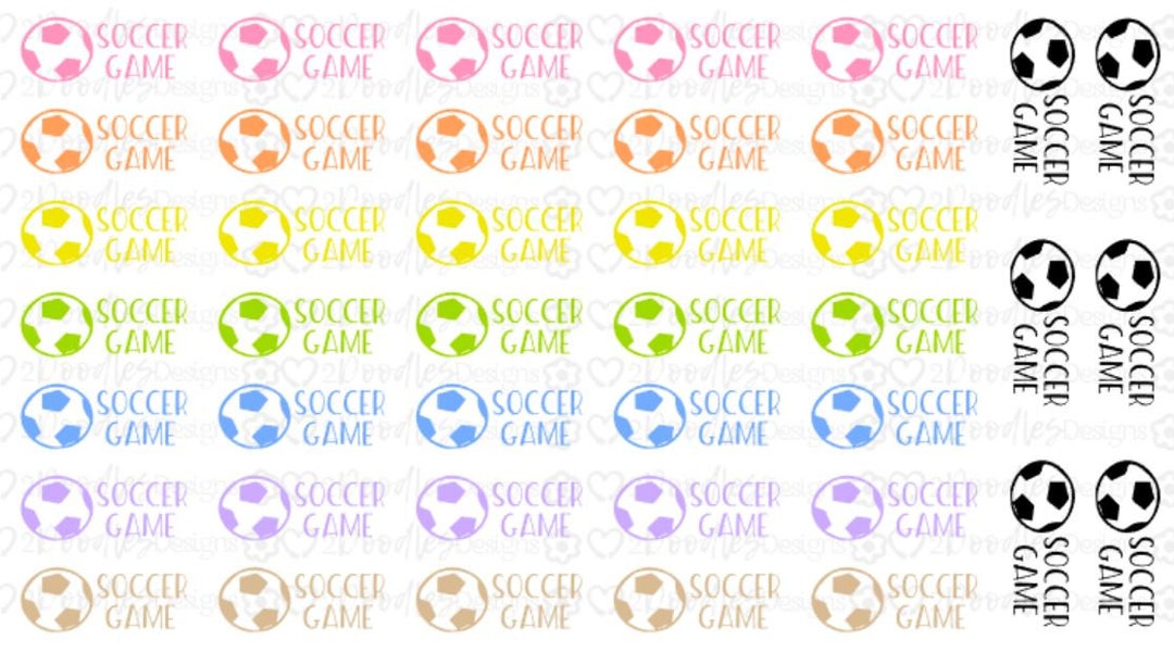 40 Soccer Game Stickers LAST CHANCE Sport Stickers 2DD0013R - Etsy